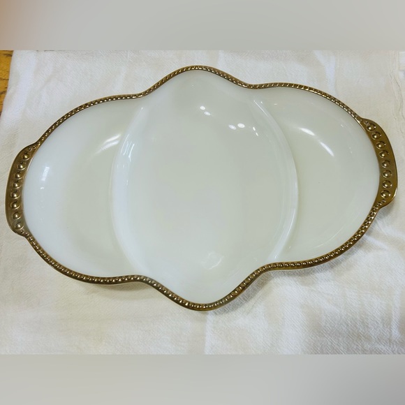 Fire King | Dining | Vintage Fire King Anchor Hocking Milk Glass Relish ...